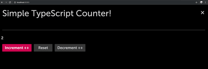 Typescript Simple Counter